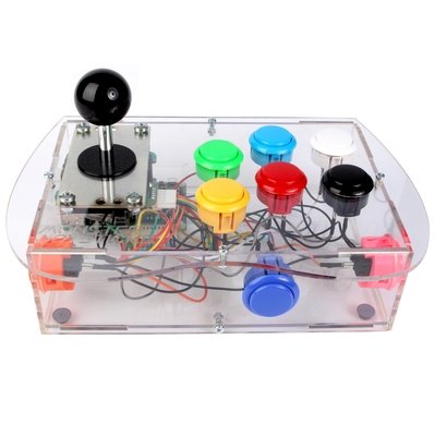 Clear Deluxe Arcade Controller Kit for Raspberry Pi - Classic