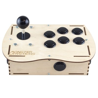 Plywood Deluxe Arcade Controller Kit for Raspberry Pi - Stealth Black